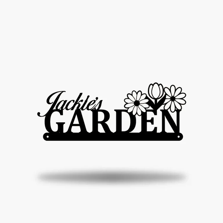 Personalized Garden Monogram Cut Metal Sign, Metal Sign Art Home Decor ...