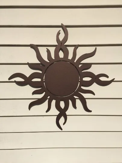 Garden Modern Sun Metal Wall Art, Cut Metal Sign, Metal Wall Art, Metal ...