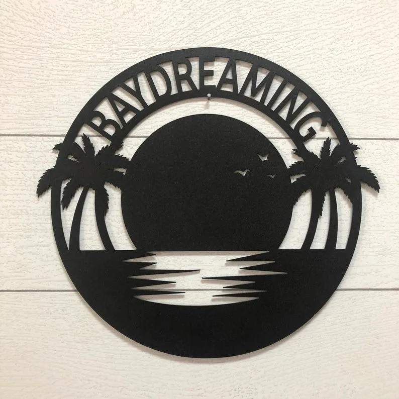 Personalized Sunset Metal Sign, Beach Decor, Personalized Wall Decor ...