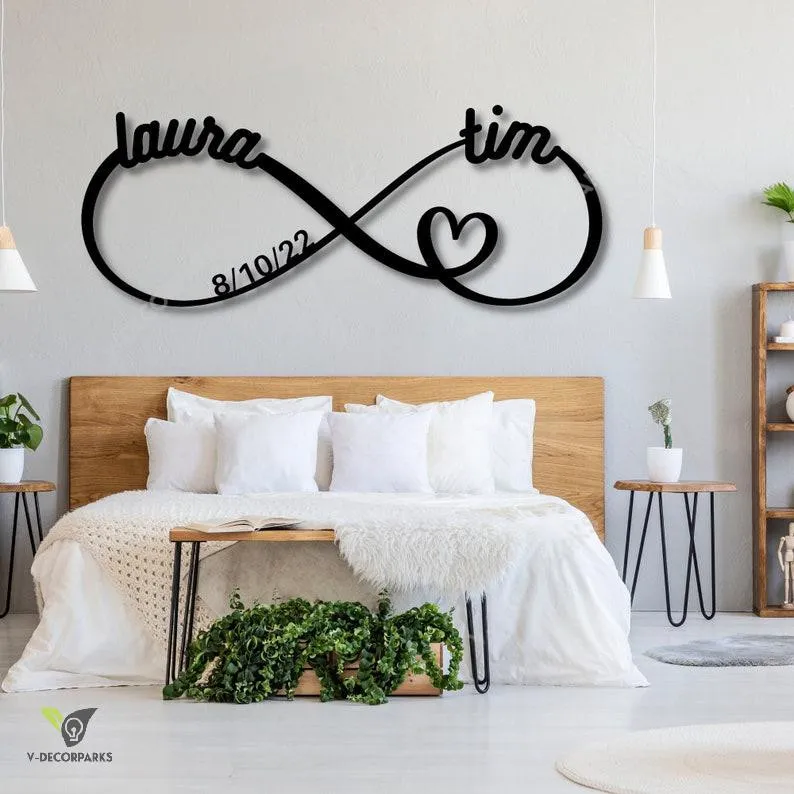 Personalized Infinity Metal Sign, Metal Established Infinity Sign ...