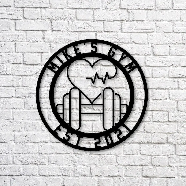 Gym Sign, Personalized Home Gym Sign, Custom Metal Gym Sign, Home Gym ...