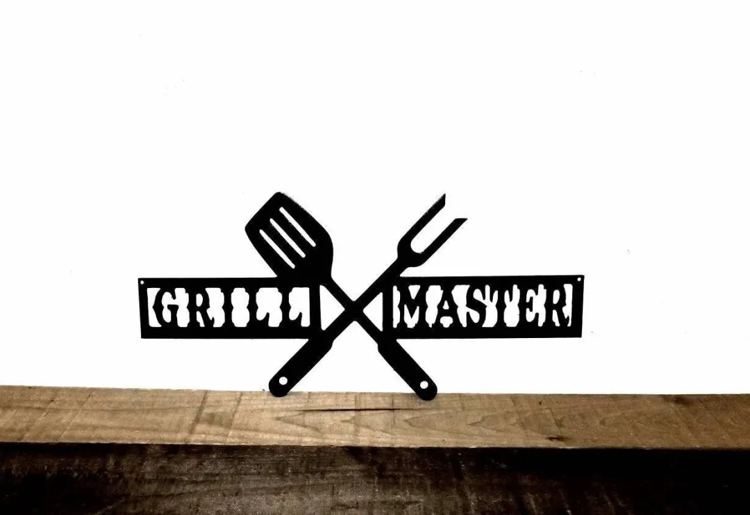 Grill Master Sign, Metal Wall Art, Deck Sign, Bbq Decor Metal Sign ...
