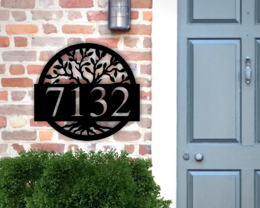 Custom Metal Address Sign, Metal House Numbers, Metal Address Plaque ...