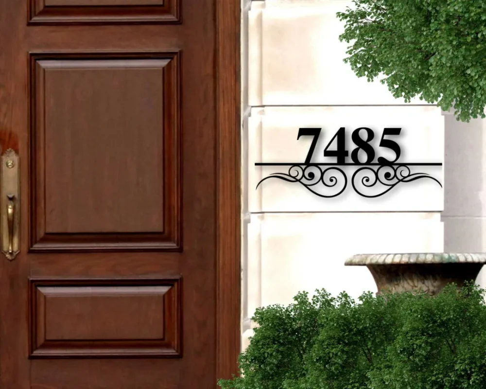 Metal Address Plaque For House, Address Number, Metal Address Sign ...