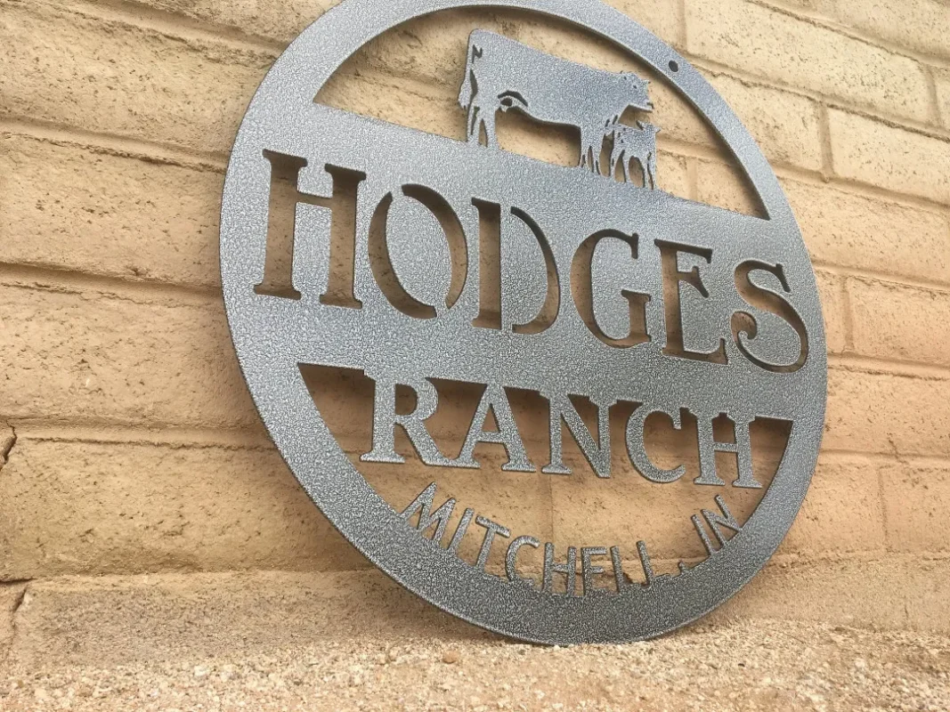 Hanging Farm Sign, Personalized Farm Sign, Custom Metal Farm Sign ...