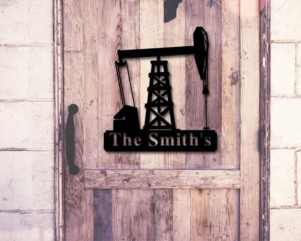 Custom Metal Name Sign, Oil Rig, Offshore Welcome Sign, Custom Metal ...