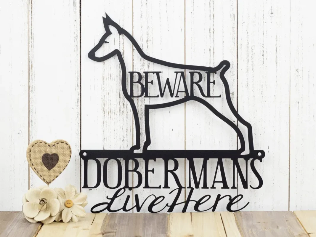 Doberman Metal Wall Art, Doberman Pinscher, Doberman Sign, Metal Sign ...