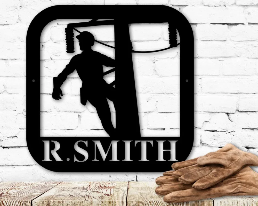 Personalized Lineman Metal Sign, Lineman Sign, Lineman Gifts, Metal ...