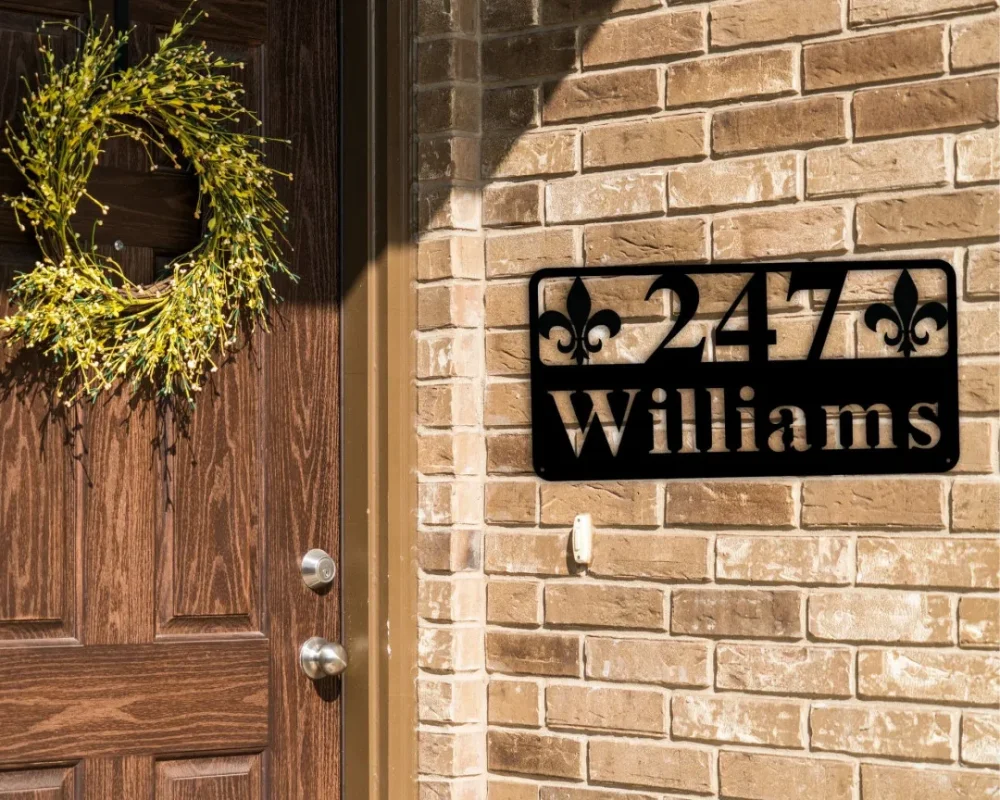 Custom Metal Address Sign, Last Name Letter Address Sign, Metal Address ...