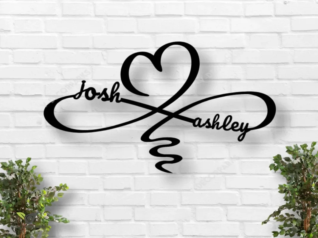 Personalized Infinity Sign, Infinity Metal Sign, Infinity Name Sign ...