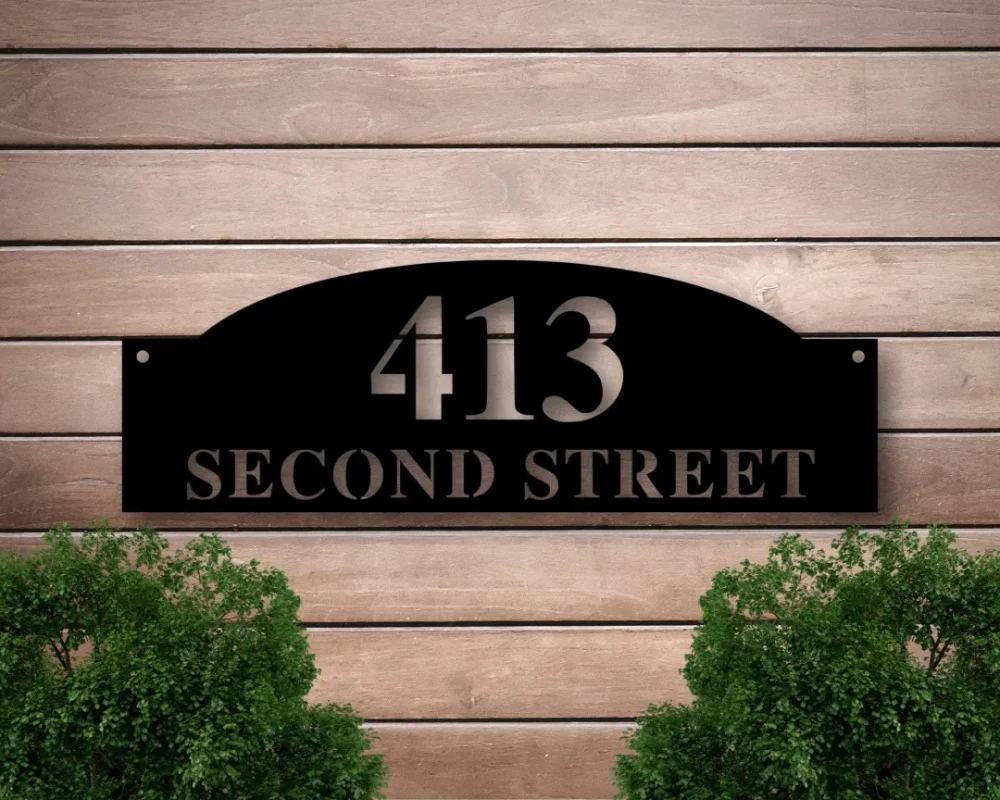 Metal Address Plaque For House, Address Number, Metal Address Sign ...