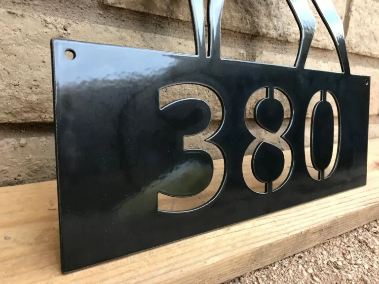 Metal House Numbers, Elk Address Sign, Metal Address Sign | Nalaprint