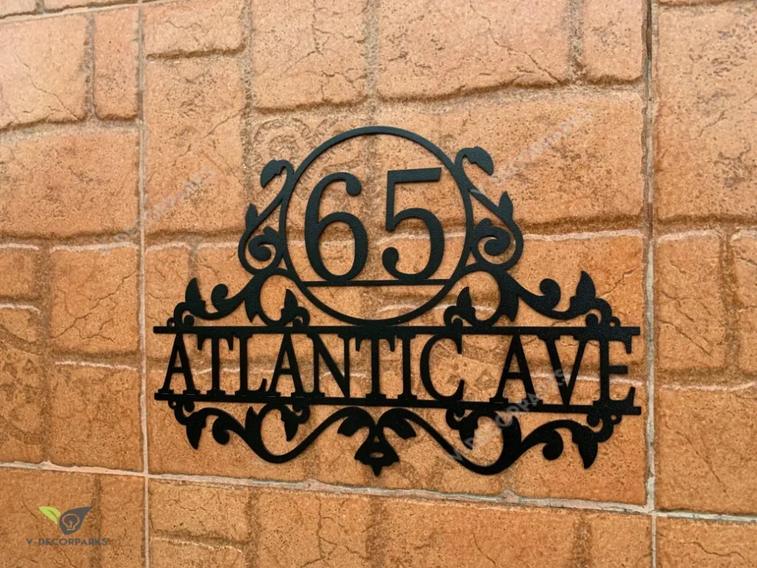 Personalized Address Sign Custom Metal Wall Art House Number Sign ...