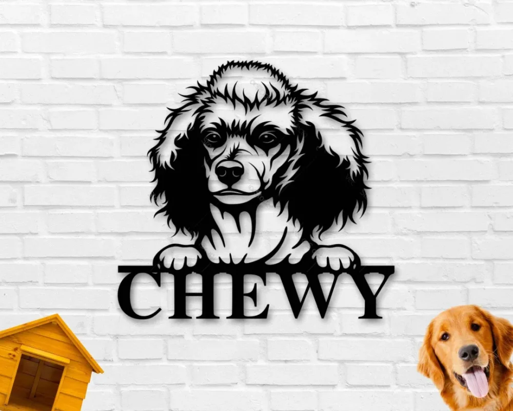 Poodle Dog Sign, Poodle Metal Sign, Poodle Name Sign, Pet Name Sign ...