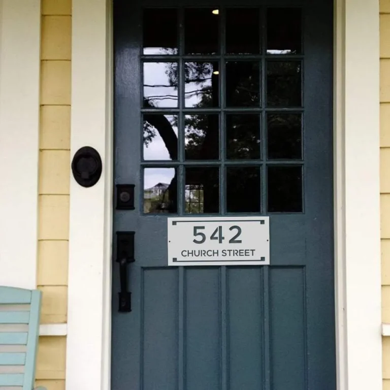 Large Custom Metal Address Sign - Modern Address Sign - Outdoor Address ...