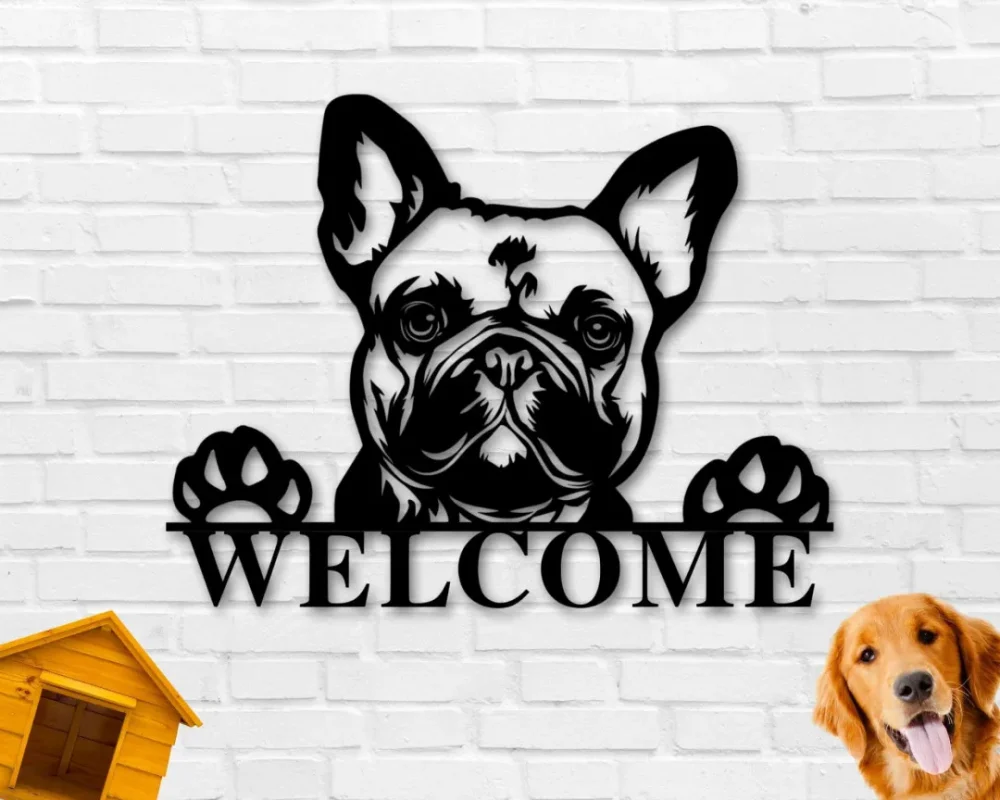 Dog Welcome Sign, Front Porch Sign, Welcome Metal Sign, Metal Dog Breed ...