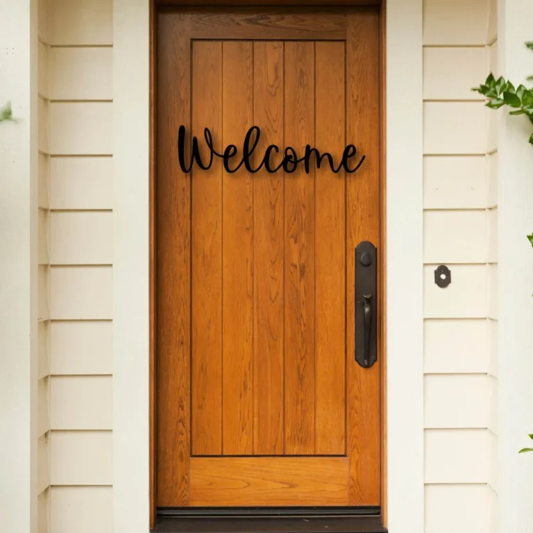 Welcome Script Metal Word Sign, Rustic Metal Welcome Sign, Farmhouse ...