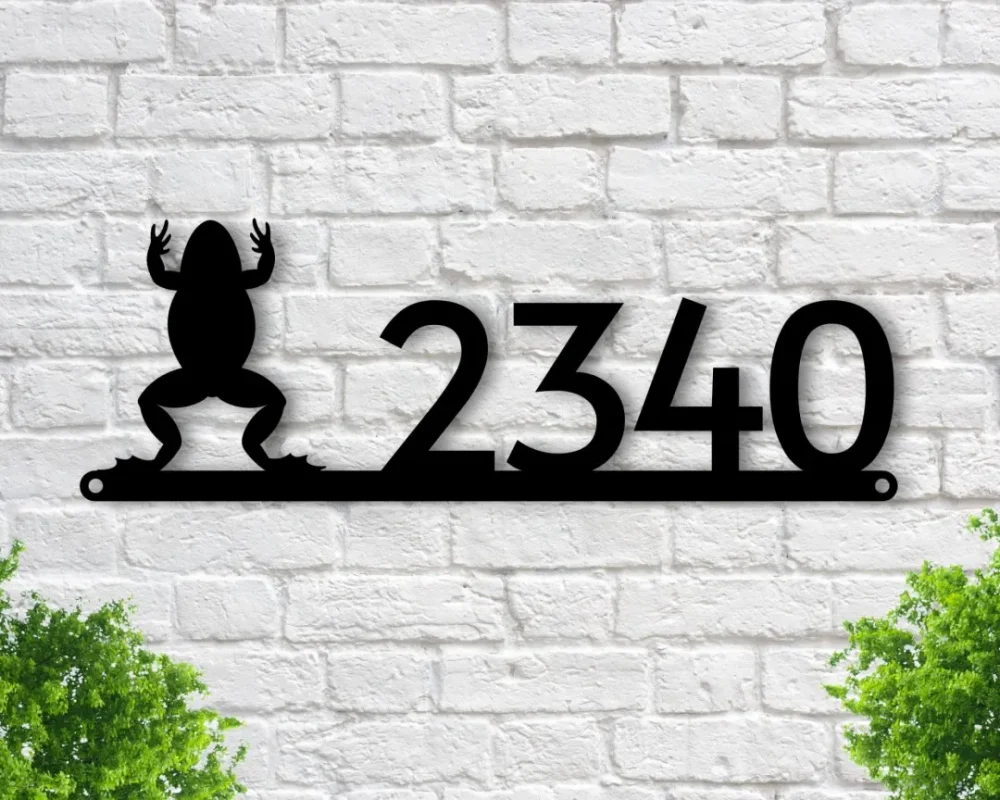 Frog Address Sign, Frog Metal Sign, Metal Frog Sign, Tree Frog Sign ...
