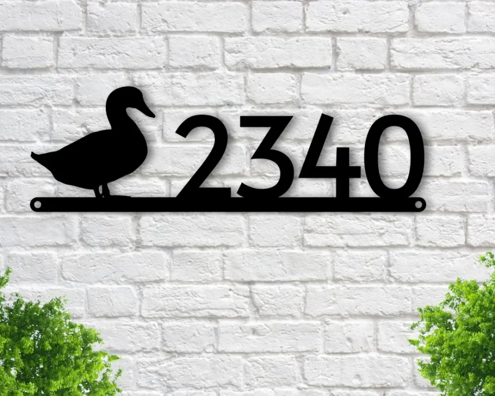 Duck Address Sign, Duck Metal Sign, Metal Duck Sign, Hunting Sign ...