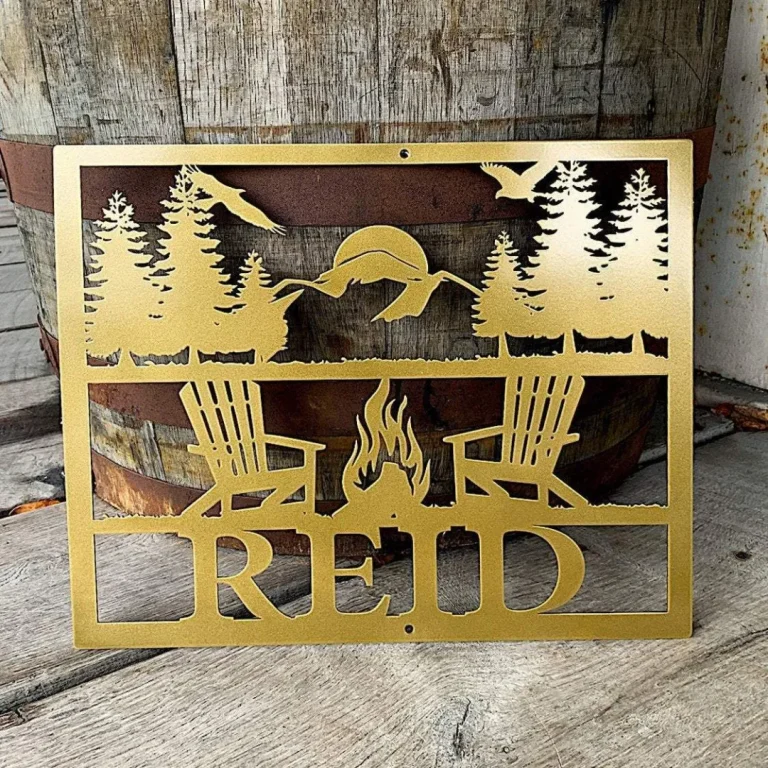 Campfire Monogram - Housewarming Gift - Personalized Metal Sign ...
