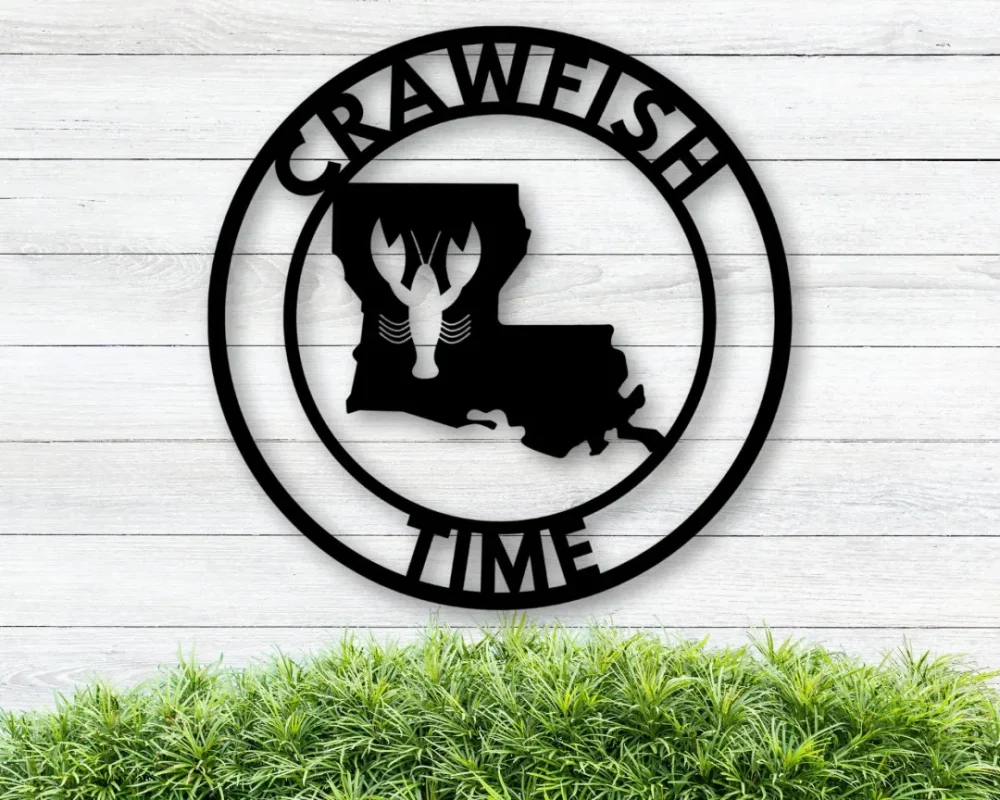 Crawfish Sign, Outdoor Sign, Crawfish Boil Sign, Outdoor Kitchen Metal ...