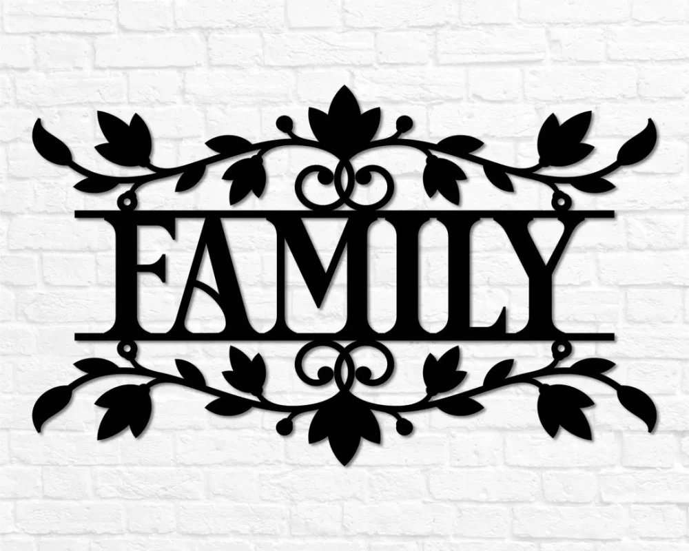 Metal Family Sign Metal Family Wall Decor Family Wall Art Family Wall ...