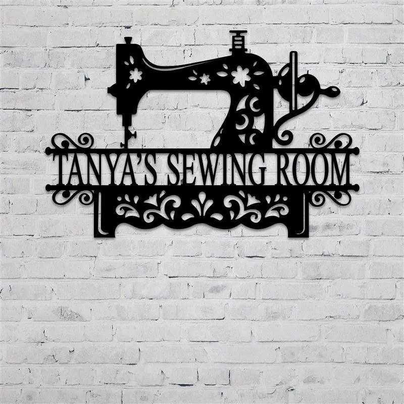 Metal Sewing Sign, Sewing Room Sign, Sewing Lover Gift, Metal Sewing ...