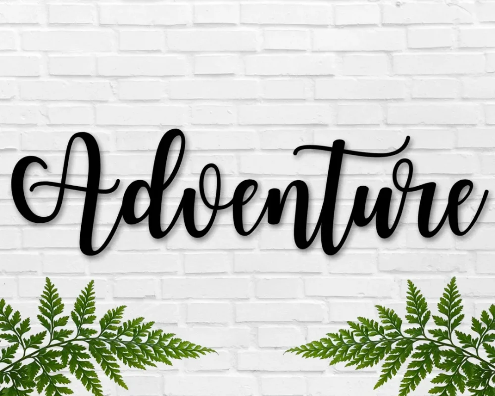 Adventure Sign, Adventure Metal Sign, The Adventure Begins Sign ...