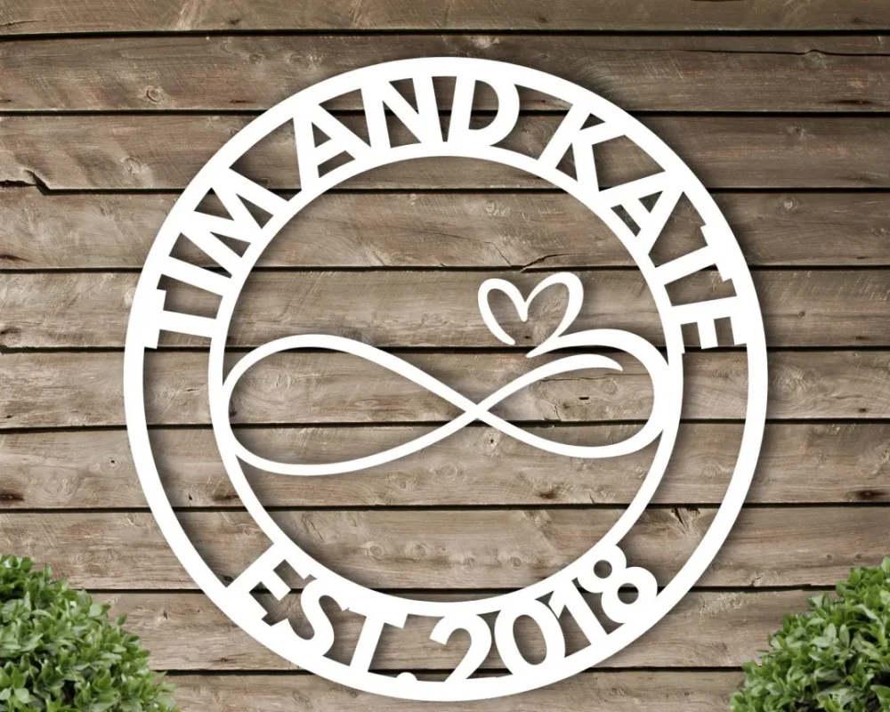 Infinity Sign Containing Names, Personalized Metal Infinity Sign ...