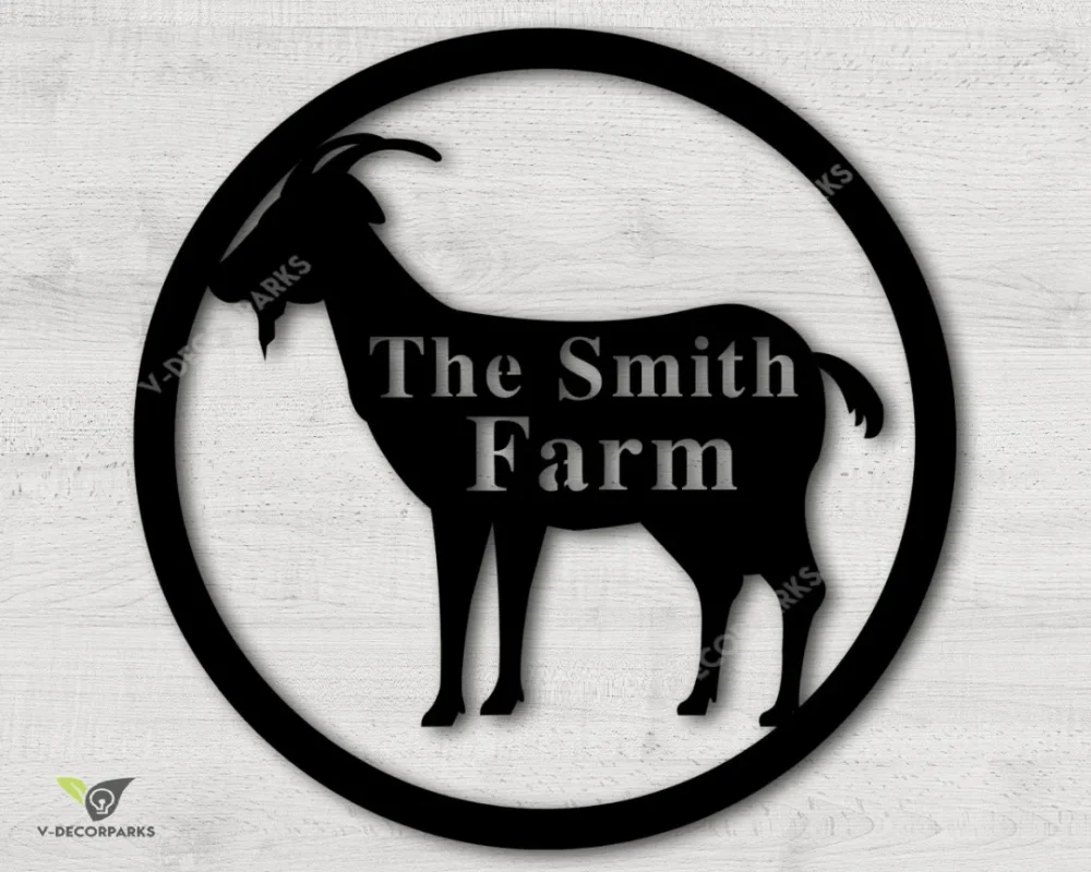 Goat Farm Metal Sign, Custom Goat Sign, Personalized Goat Barn Sign ...