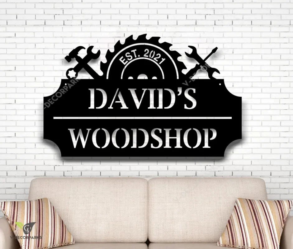 Personalized Workshop Metal Sign, Metal Workshop Sign, Custom Workshop ...
