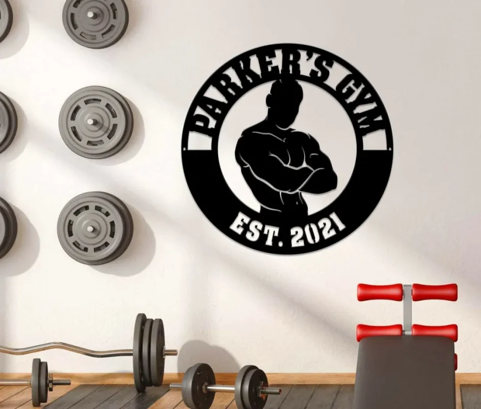 Personalized Home Gym Signs For Workout Room, Personalized Metal Sign ...