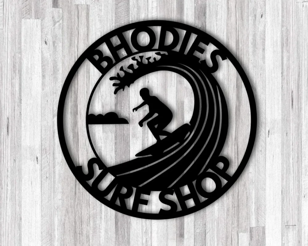 Custom Surfer Sign, Personalized Surfer Sign, Metal Name Sign, Surfer ...