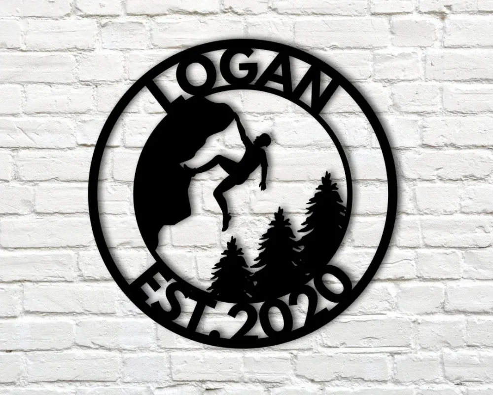 Personalized Rock Climber Sign, Rock Climber Gift, Custom Rock Climber ...