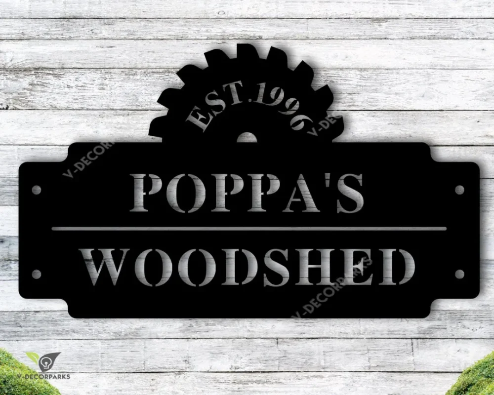 Personalized Workshop Sign, Metal Work Shop Sign, Custom Shop Sign ...