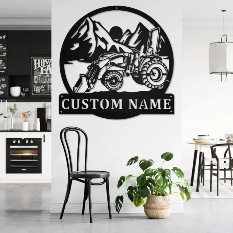 Custom Tractor Loader Metal Wall Art, Personalized Tractor Loader Name ...