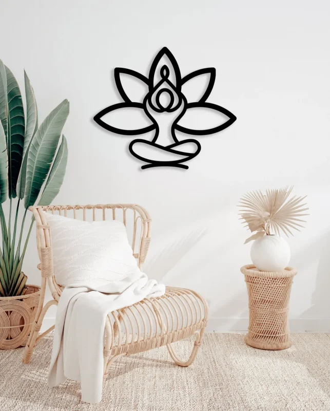 Yoga Pose Sign, Namaste Yoga Metal Decor, Studio Decor, Meditation Gift ...