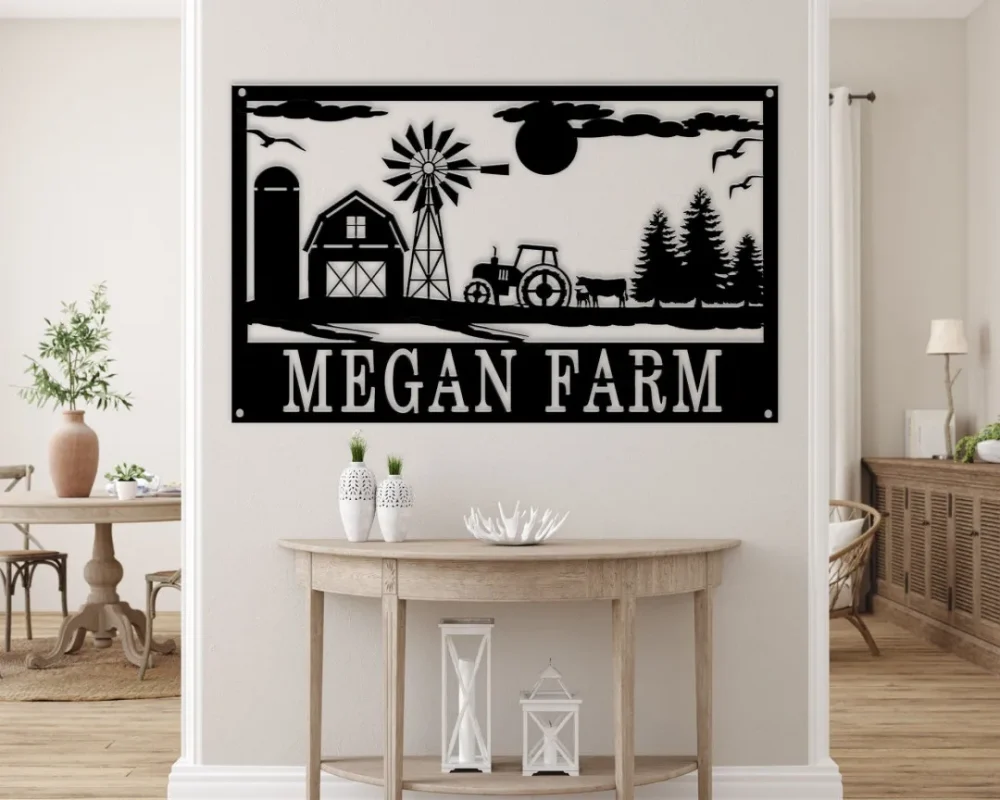 Metal Barn Sign - Custom Farm Metal Sign - Family Name Sign - Barn ...