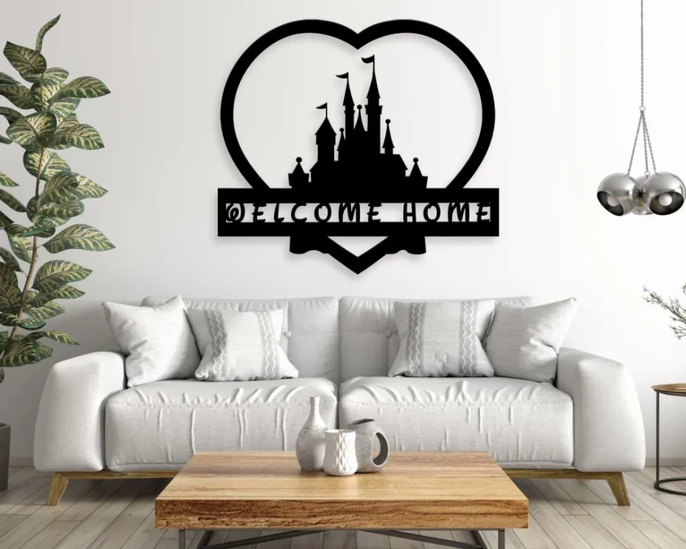 Welcome Castle Metal Sign - Family Welcome Sign - Castle Home Decor ...