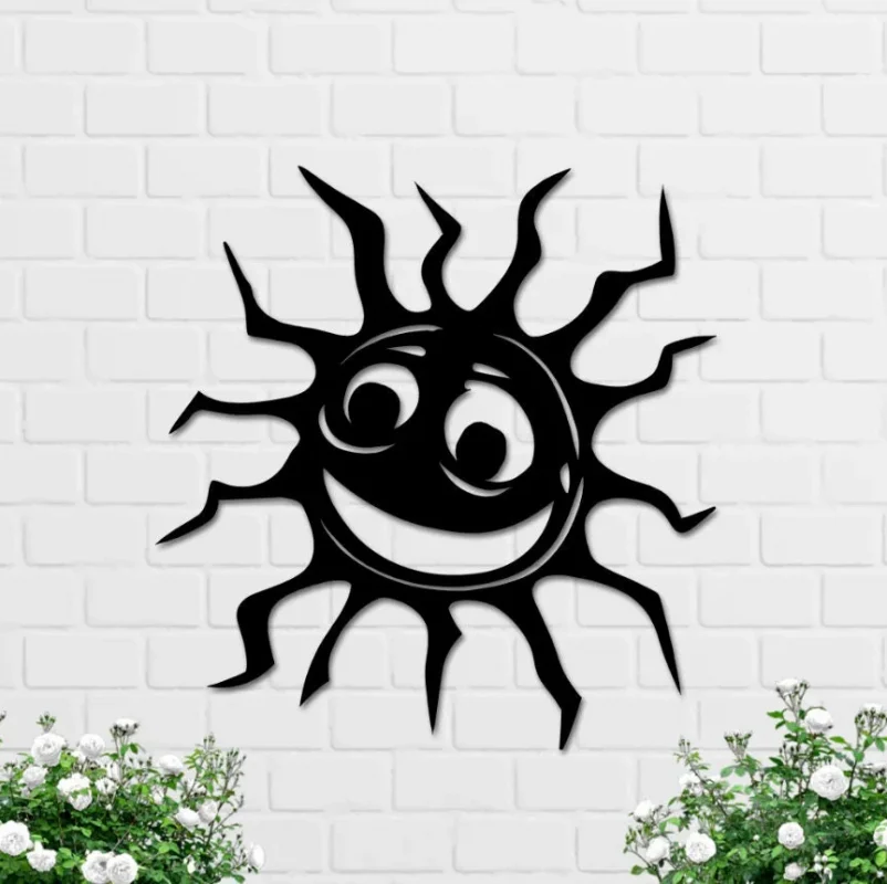 Whimsical Spiral Sun, Wacky Sun Sign Home Decor, Wacky Solar Sun Metal ...