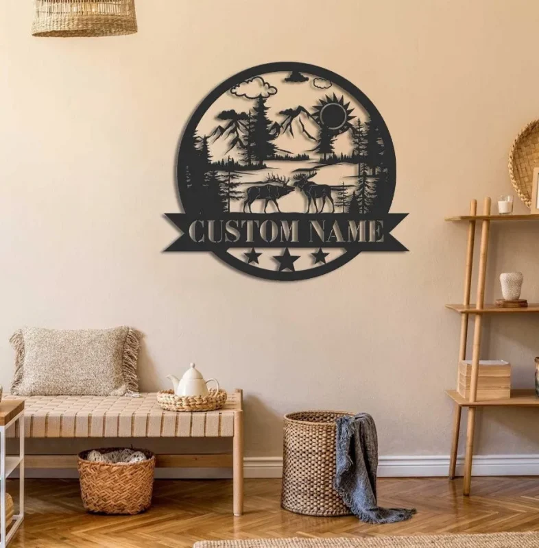 Elk Name Metal Sign, Custom Elk Antler Sign, Elk Hunter Christmas Gift ...