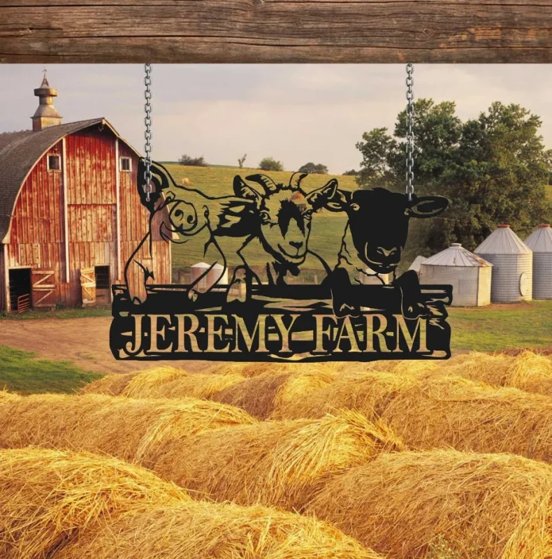 Personalized Outdoor Farm Name Sign, Home Decor, Custom Outdoor Farm ...