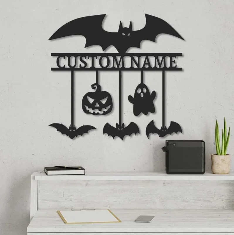 Custom Metal Halloween Bats, Bat Sign Halloween, Flying Bats, Scary ...