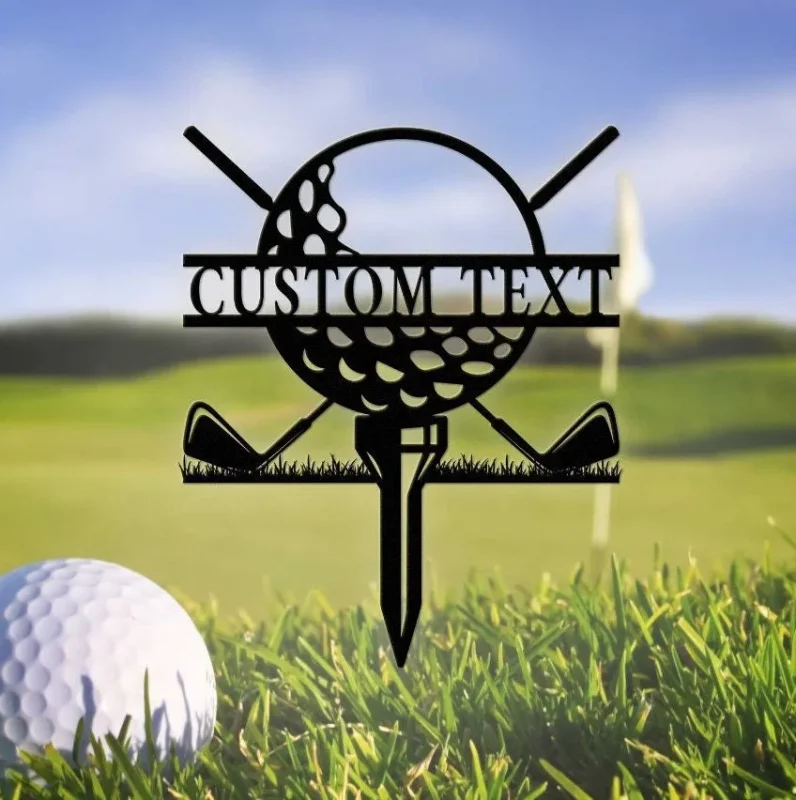 Golf Tee Custom Monogram Metal Sign, Golf Tee Gift, Golf Tee Sign, Golf ...