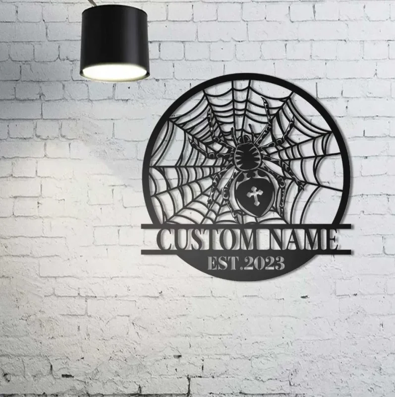 Custom Spider Metal Sign Art, Metal Spider Decor, Spider Sign, Custom ...
