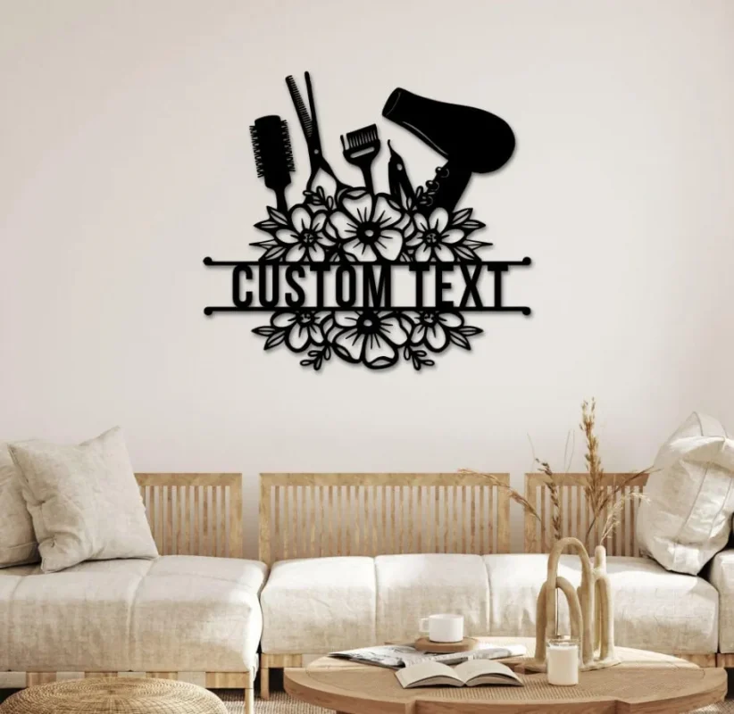 Custom Hair Salon Name Sign, Hair Salon Wall Art, Personalized Salon ...