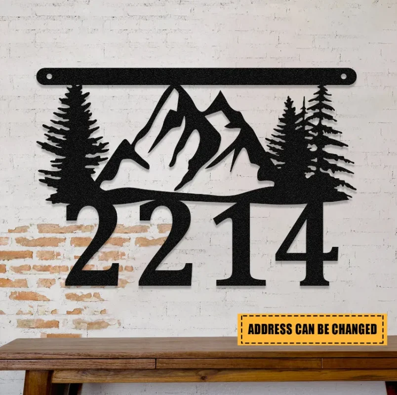 Personalized Address Cabin Metal Sign Monogram, Custom Outdoor House ...