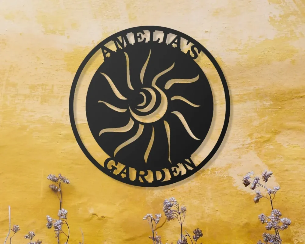 Personalized Gadern Sun Name Sign, Metal Sign Wall Decor, Metal Sign ...