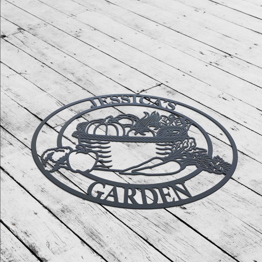 Personalized Garden Metal Sign, Custom Vegetable Garden Sign, Metal ... Personalized Garden Metal Sign, Custom Vegetable Garden Sign, Metal ...