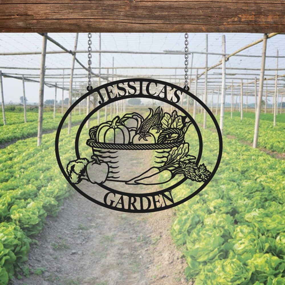Personalized Garden Metal Sign, Custom Vegetable Garden Sign, Metal ... Personalized Garden Metal Sign, Custom Vegetable Garden Sign, Metal ...